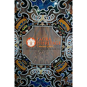 Side Dining 48" Marble Table Top Handicraft Pietra Dura Inlay Elegant Design Wedding Housewarming Gift