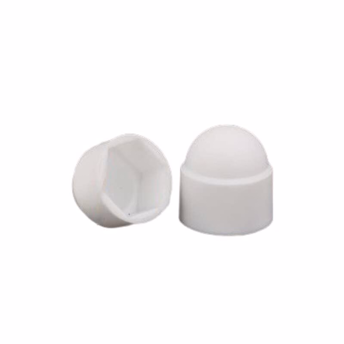 Idomin 10pcs Acorn Nuts M4 M5 M6 M8 M10 M12 White Plastic Decorative Cap Blind Nuts Caps Covers Hex Dome Acorn Nut (Size : M8)