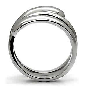 Marimor Jewelry High Polished Stainless Steel Coil Style Women's Fashion Cocktail Ring Size 8