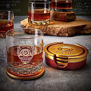 HomeWetBar Correctional Officer Badge Personalized Buckman Glass Corrections Officer Gift