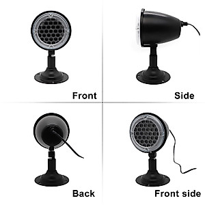 Lovinberry Christmas Snowflake Projector Lights Outdoor, Indoor Night Lights Snowfall, Home Decorative Lights for Garden Yard Wall Patio, LED Lighting for Xmas Holidays Wedding Party