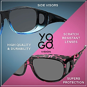 Fit Over Wrap Sunglasses Polarized Lens Wear Over Eyeglasses 100% UV Protection for Men and Women