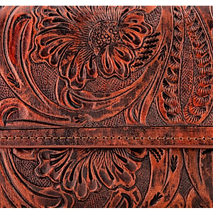 Mauzari Geneva Women's Tooled Leather Wallet (Koa)