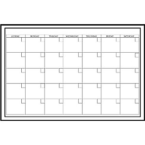 WallPops WPE0447 Large Monthly Dry Erase Calendar Decal, White & Off-White