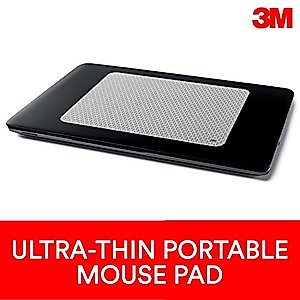 3M Precise Mouse Pad with Repositionable Adhesive Back, Enhances the Precision of Optical Mice at Fast Speeds, 8.5" x 7", Bitmap (MP200PS)