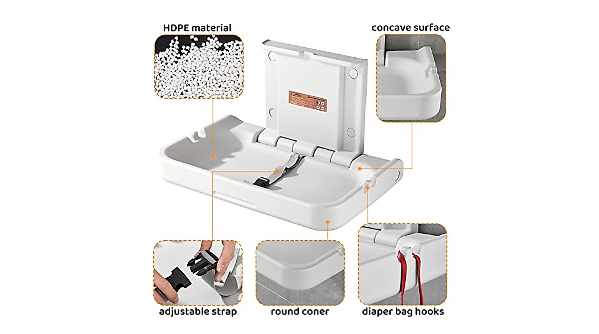 Realunisence Wall-Mounted Baby Changing Station