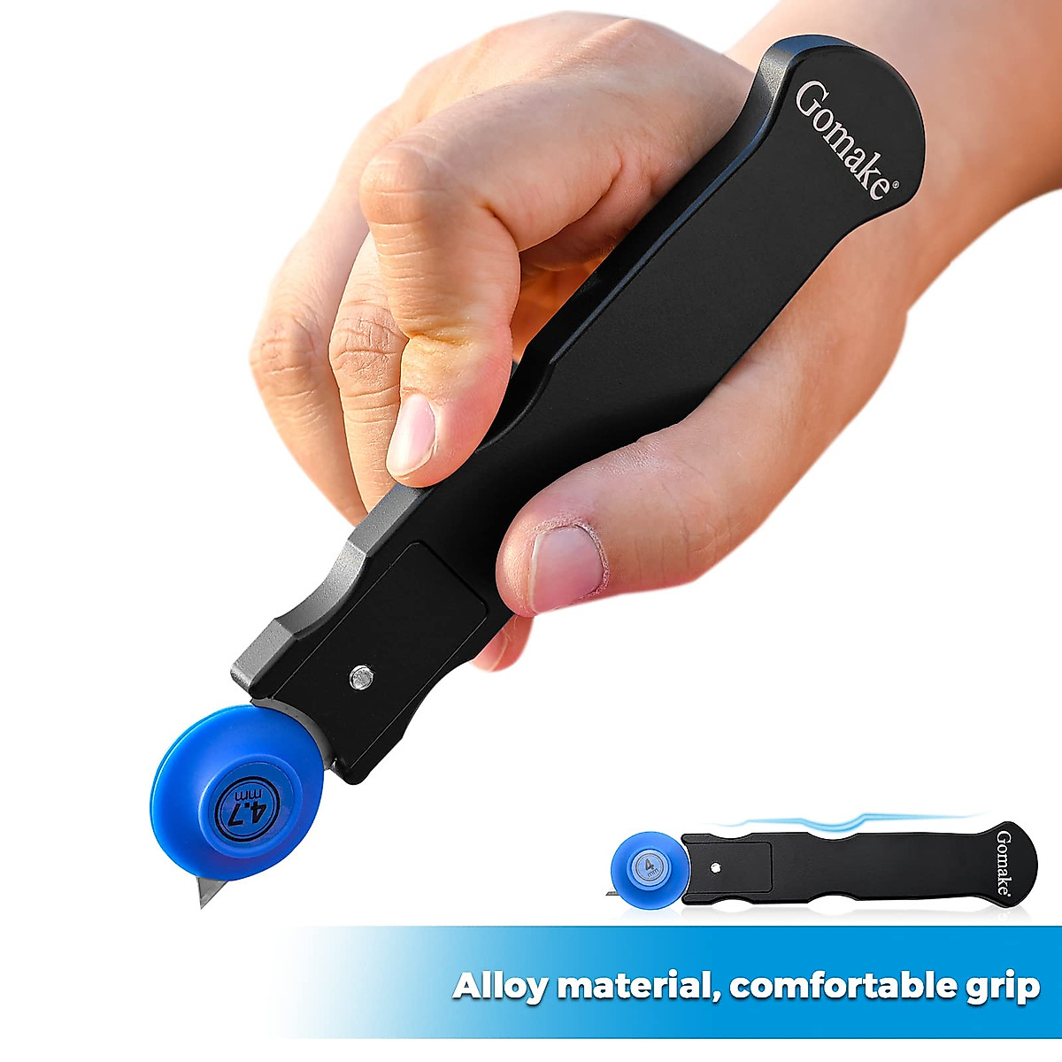 Gomake Vinyl Wrap Cutter Car Coating Film Window Tint Cutting and Trimming Alloy Roller Positioning Knife Paperback Slitter Knife Car Wrap Film Vinyl Gap-Cutter for Car Wrapping,Wallpaper Pasting