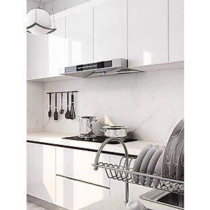 Toduso Glossy White Contact Paper for Countertops Removable Contact Paper White Peel and Stick Wallpaper Waterproof Easy to Clean Vinyl Roll Decorative Kitchen Cabinet Table Closet 15.8''x78.7''