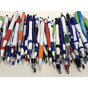 Closeouts For Less 175 Lot Misprint Ink Pens, Ball Point, Plastic, Retractable