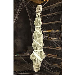 Halloween Decorations Outdoor - 70 Inch Hanging Corpses Props Scary Skeleton Body Inside Spider Web Halloween Yard Indoor & Outdoor Decor Halloween Party Favors Haunted House Decorations