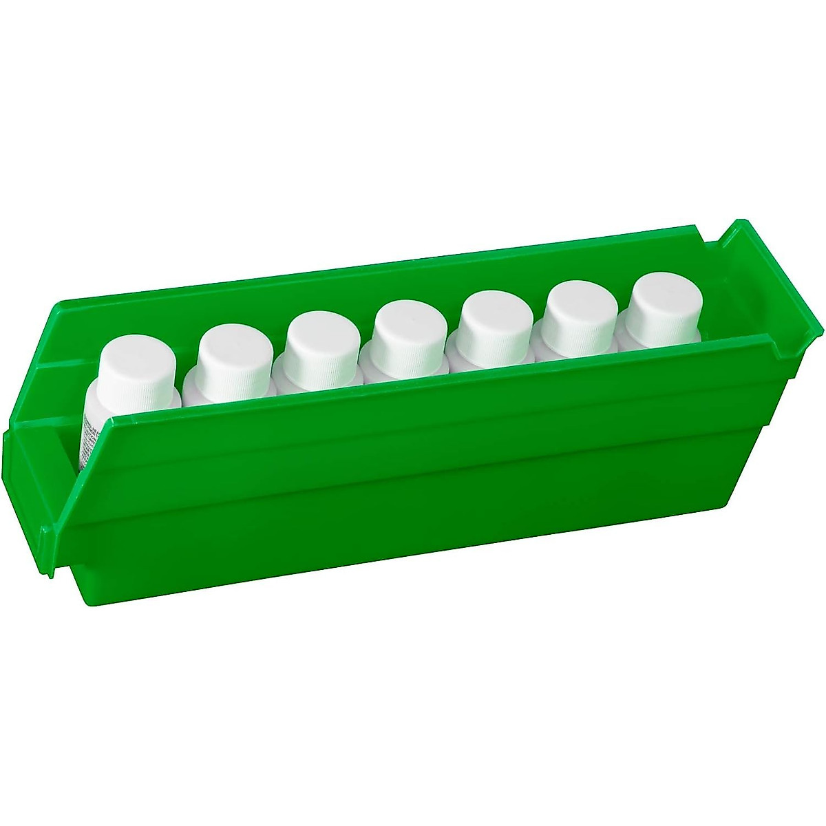Akro-Mils 30110 Plastic Nesting Shelf Bin Box, (12-Inch x 3-Inch x 4-Inch), Green, (24-Pack)