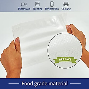 150 Vacuum Sealer Bags for Food,50 Pieces of Each Specification,Gallon 11"x16",Quart 8"x12",Pint 6"x10",Commercial Grade PreCut Bag,Heavy Duty,Great for vac storage,Meal Prep or Sous vide