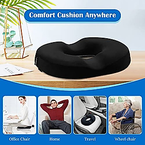 Donut Pillow for Tailbone Pain Hemorrhoid Butt Donut Back Ergonomic Car Seat Cushion for Office Chair,Orthopedic Memory Foam Sitting Pillow Butt Cushion for Coccyx Sciatica Pregnancy Pressure Relief