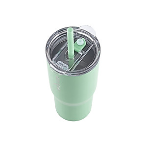 REDUCE Cold1 24 oz Tumbler with Lid and Straw - Dual-Wall Vacuum Insulated Stainless Steel Tumbler - Keeps Drinks Cold up to 24 Hours - Inner Ounce Markings to Track Hydration - OG Matcha