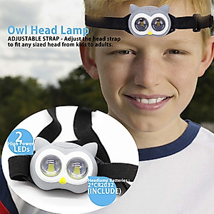 Outdoor Equipment LED Camping Lantern & Headlamp Set for Kids, FANT.LUX Battery Powered Night Light for Emergency, Hurricane, Lightweight Tent Lamp (Owl Set)