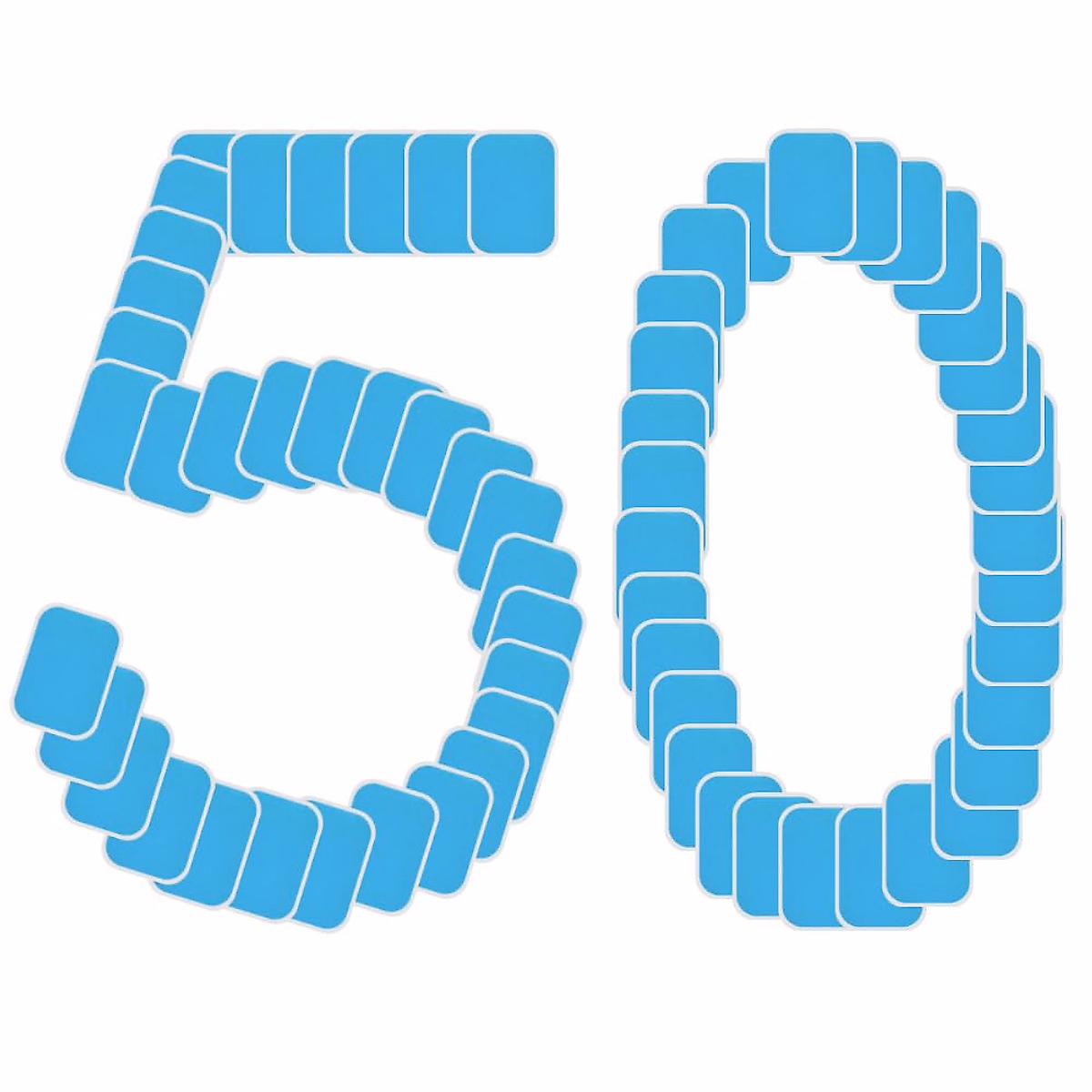 WEISIPU 50Pcs Abs Trainer Gel Pads for Abs Stimulator Trainer Replacement Gel Sheet for EMS AB Stimulator Gel Pads