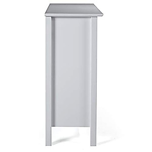 Alaterre Furniture Simplicity Under Window Bookcase, Dove Gray