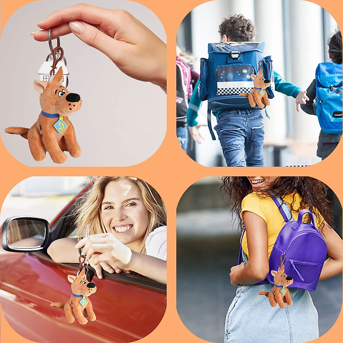 Giliger Scoooby Doo 6 Inches Plush Keychain for Bag Backpack Stuffed Animal Dog Gift Stocking Stuffers for Kids Teens