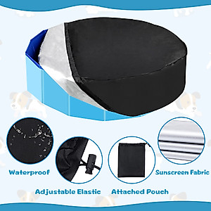 Rypet Dog Foldable Round Pool Pet Collapsible Swimming, Kiddie pool cover Portable Pool Accessories for Dog Bathing Tub