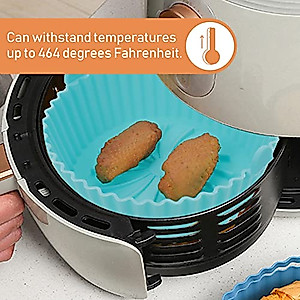 Angoily Air Fryer Liner Air Fryer Silicone Pot Non Stick Air fryers Liner Silicone Air Fryer Pan Air Fryer Baking Tray Air Fryer Basket Air Fryer Oven Accessory Air Fryer Silicone Liners