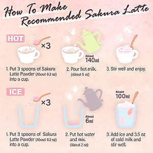 YAMASAN KYOTO UJI Sakura Latte -Creamy and Aromatic Foam- Using Japanese Cherry Blossom 100%, 3.5oz, Made in Japan,Sold by Japanese company