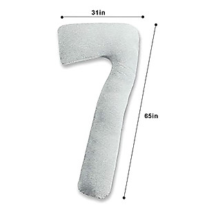 AngQi Body Pregnancy Pillow with Jersey Cover, L Shaped Full Body Pillow for Pregnant Women and Side Sleeping