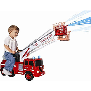 SKYTEAM Action Fire Engine Ride-On, Large