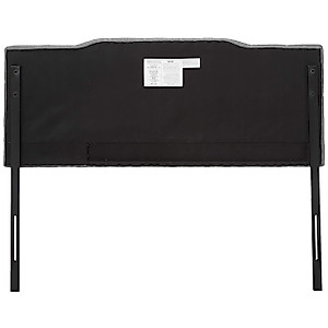 ZINUS Satish Upholstered Headboard Channel Stitched Upholstery, Easy Assembly, Full, Gray