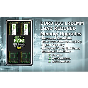NEMIX RAM 32GB (1X32GB) DDR3 1866MHZ PC3-14900 4Rx4 1.2V 288-PIN ECC LRDIMM Load Reduced Server Memory Compatible with Supermicro MEM-DR332L-SL02-LR18