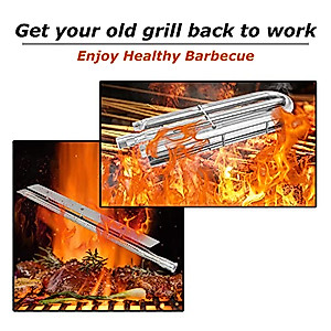 Zemibi Stainless Steel Burner Tube Replacement for Viking 316-911, VGBQ 30 in T Series, VGBQ 41 in T Series, VGBQ 53 in T Series, VGBQ030-2T, VGBQ300-2RT/E and Other Gas Grill Parts, SA548A (1-Pack) + SA538A (2-Pack)