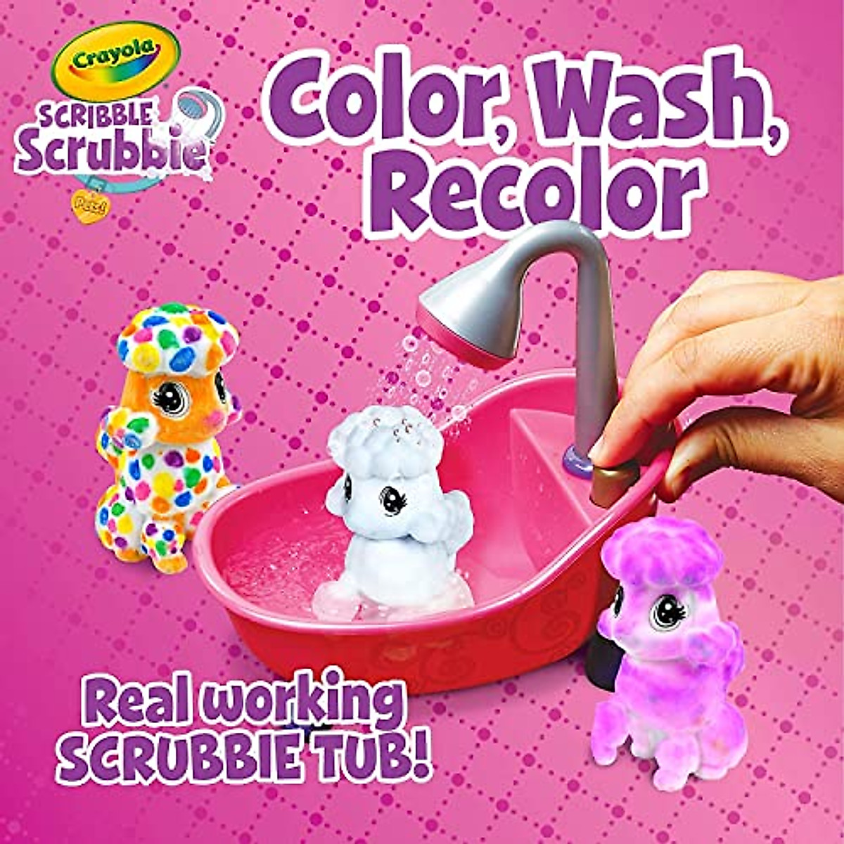 Crayola Scribble Scrubbie Pets Mega Pack (12 Pets), Reusable Pet Care Toy, Dog & Cat Toys for Kids, Holiday Gift for Girls & Boys, 3+