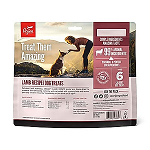 ORIJEN Freeze Dried Lamb Recipe Dog Treats, WholePrey Ingredients, 3.25oz