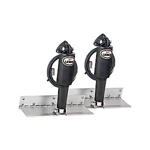 Lenco 15052-101 LS Trim Tab Kit - 4" x 12", Standard Finish,Black
