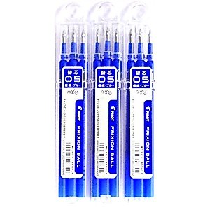 Pilot Frixion Gel Ink Pen Refill 05, Blue(LFBKRF30EF3L), 0.5mm, 3 Refills X 3 Pack/total 9 Refills (Japan Import) [Komainu-Dou Original Package] by Pilot