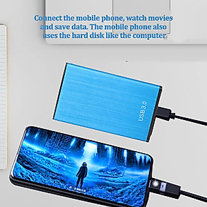 USB3.0 High-Speed Mobile Hard Drive,YD0018 2.5inch 80G-2TB Mechanical Mobile Hard Drive,50-130M/S USB3.0 Ultra Slim Portable External Hard Drive,Compatible for OS X/XP/Win7/ Win8/Win10/Linux(1TB)