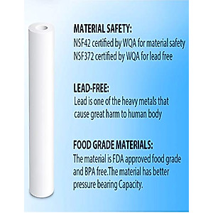 CFS COMPLETE FILTRATION SERVICES EST.2006 GE GXWH04F GXWH20F GXWH20S GXRM10 GX1S01R Compatible Filters, 5 Micron Water Filter Cartridges, 6 Pack, GXWH04F, GXWH20F, GXWH20S by CFS