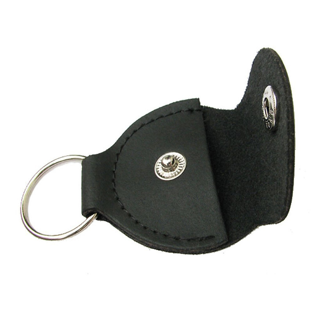 StaiBC Guitar Picks Holder Case Black Leather Keychain Plectrum Cases Bag
