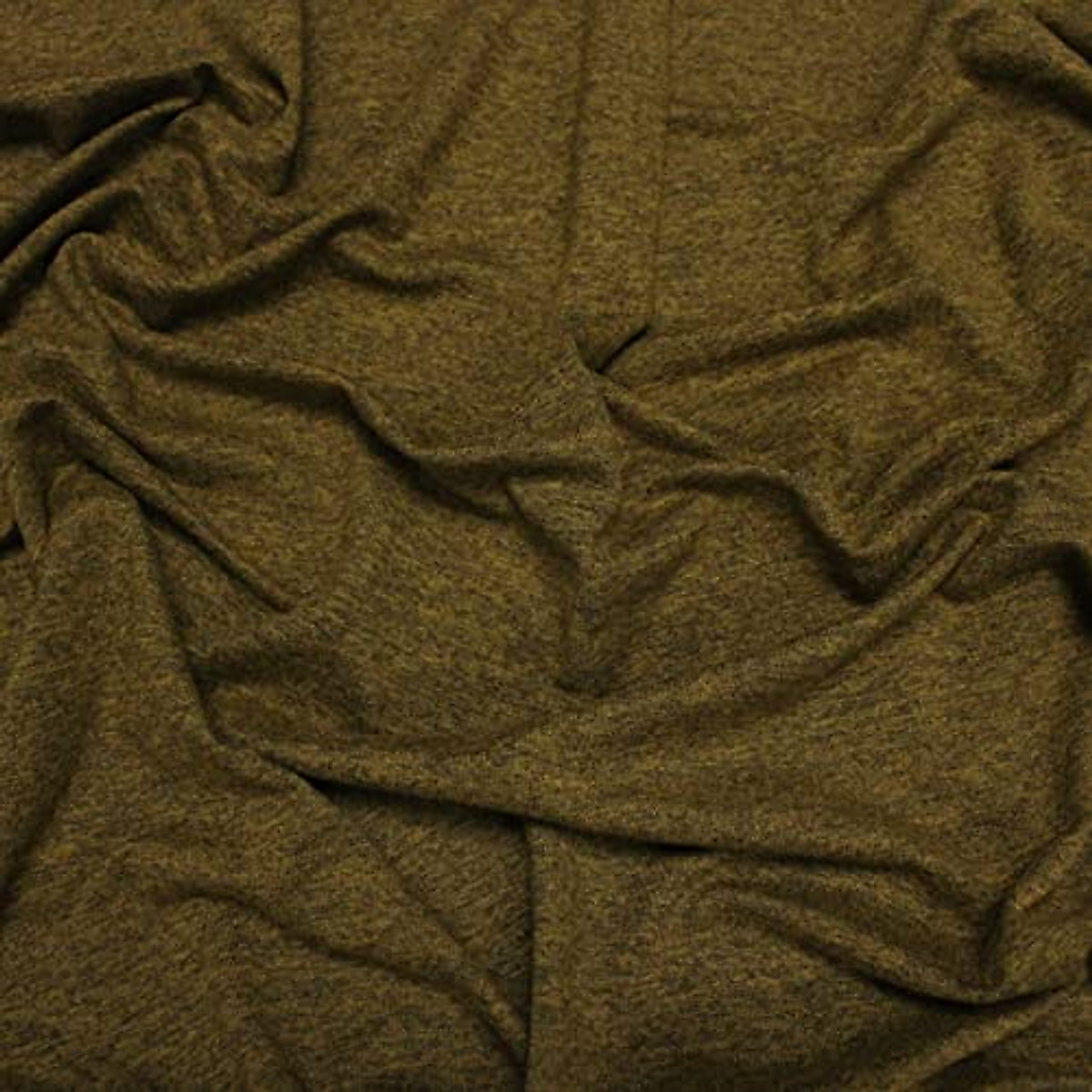 Texco Inc DTY Double Sided Brushed Stretch Fabric-2 Yards, Mustard Chambray