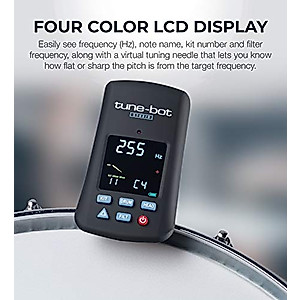 Tune-Bot Studio TBS-001 Digital Drum Tuner - Clip-On Tuner for Acoustic Drum Kits