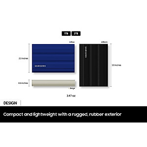 SAMSUNG MU-PE2T0K/AM T7 Shield Portable Solid State Drive 2TB 2022 Beige Bundle with 1 YR CPS Enhanced Protection Pack