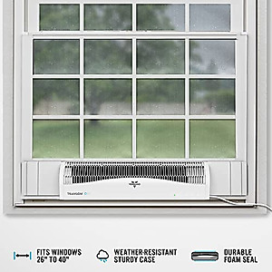Vornado TRANSOM AE Window Fan Compatible with Alexa, 4 Speeds, Reversible Exhaust Mode, Weather Resistant Case, Whole Room,White & 184 Whole Room Air Circulator Tower Fan, 41", 184-41", Black