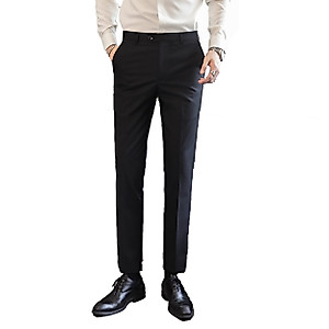 UNINUKOO Mens Suits 2 Piece Double Breasted Tuxedo Suit Slim Fit Wedding Party Dress Formal Suits for Men US Size 36 Black