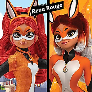 Miraculous Rena Rouge Doll 10.5" Fashion Doll with Accessories and Trixx Kwami by Playmates Toys, Orange