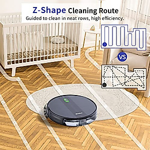 iMartine Robot Vacuum and Mop Cleaner with Boundary Strips, 2200Pa Strong Suction, Quiet, Slim, Self-Charging Robotic Vacuums, Ideal for Pet Hair, Hard Floors, Medium Pile Carpets, Works with Alexa