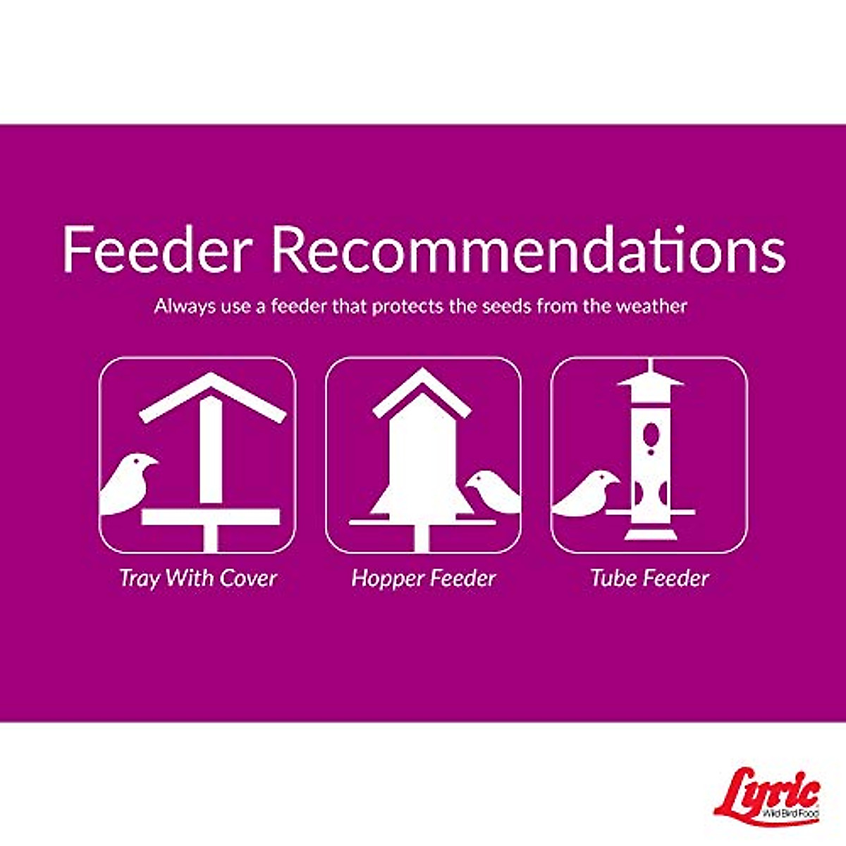 Lyric Sunflower Kernels Wild Bird Seed No Waste Bird Food Attracts Finches & More 25 lb. bag