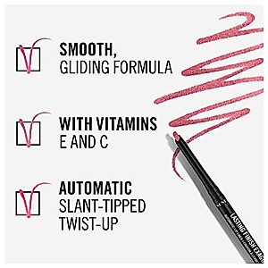 Rimmel Lasting Finish Exaggerate Automatic Lip Liner - Rich, Smooth Formula for Long Lasting Lip Looks - 63 Eastend Pink, .01oz