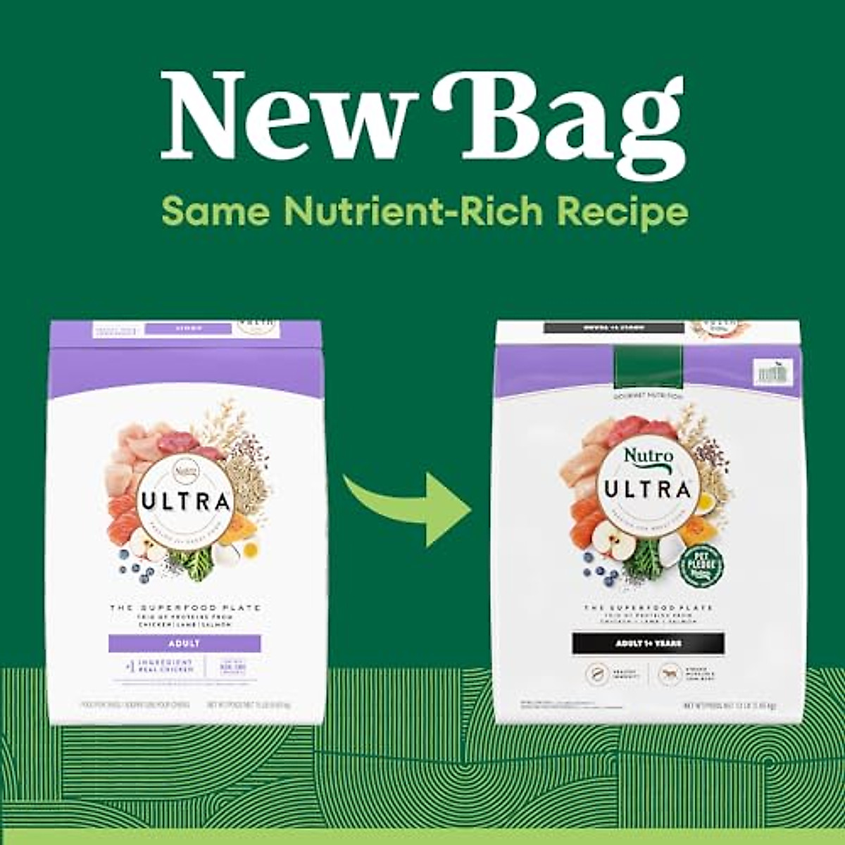 Nutro Ultra Adult Dry Dog Food with a Trio of Proteins from Chicken, Lamb and Salmon, 13 lb. Bag