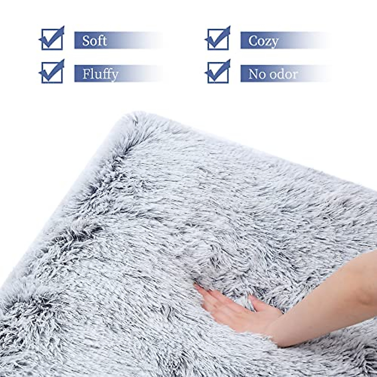 Sycoodeal Dog Bed Mat for Medium & Large Dogs (Grey)