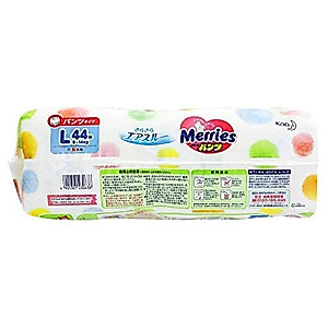 KAO Diapers Merries Sarasara Air Through Pants L-Size ( 9~14kg) 44sheets, Parallel Import Product, Made in Japan