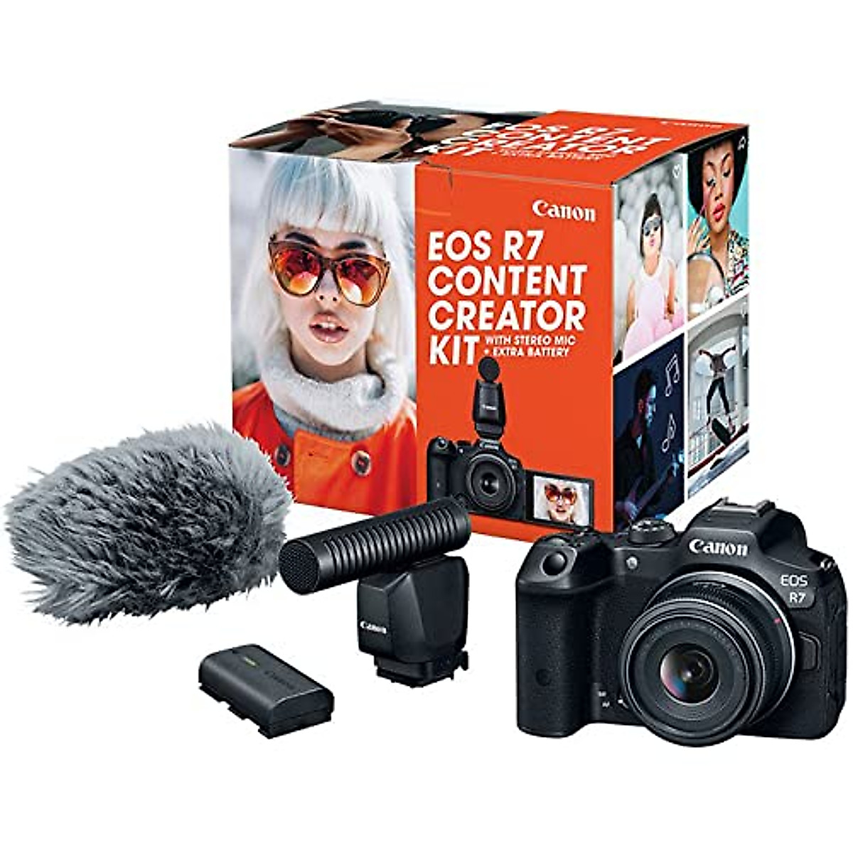 Canon 5137C055 EOS R7 Mirrorless Camera Content Creator Kit Bundle with 3 YR CPS Enhanced Protection Pack